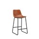 Rico Modern Kitchen Island Counter Stool 26" H- Orange PU (Set of 4 ...