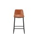 Rico Modern Kitchen Island Counter Stool 26" H- Orange PU (Set of 4 ...