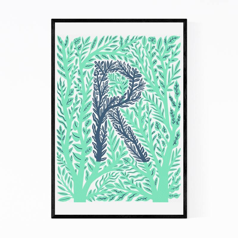 Noir Gallery Alphabet Letter R Monogram Framed Art Print - Overstock ...