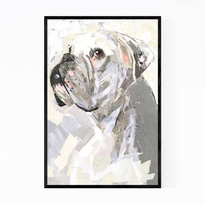 Noir Gallery White Boxer Dog Collage Framed Art Print - Overstock ...