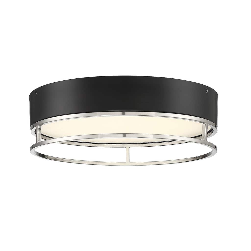Creswell Satin Nickel Oval LED Flush Mount - Satin Nickel - Overstock ...