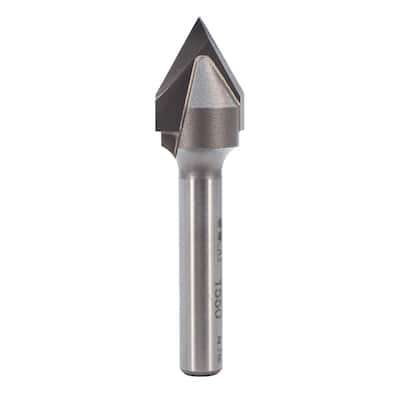 Whiteside 60-Degree V-Groove Router Bit (1/2" Cutting Diameter) - 0.25 ...