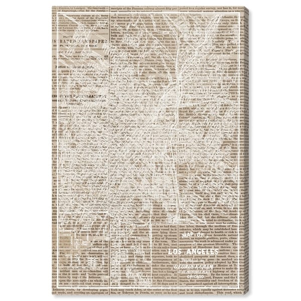 Oliver Gal 'LA Map Newspaper' Maps and Flags Wall Art Canvas Print ...