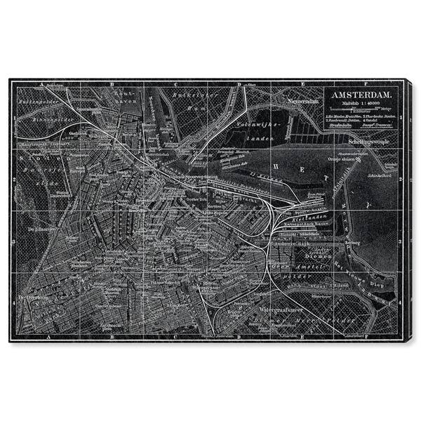 Oliver Gal 'Map of Amsterdam in 1905' Maps and Flags Wall Art Canvas ...