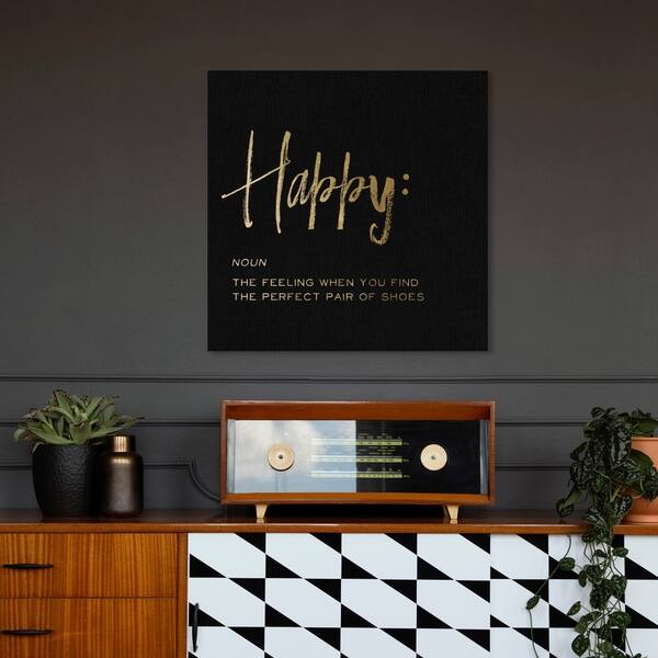 Oliver Gal 'Happy Definition Noir' Typography and Quotes Wall Art ...