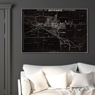 Oliver Gal 'Map of Dundee Township 1876' Maps and Flags Wall Art Canvas ...