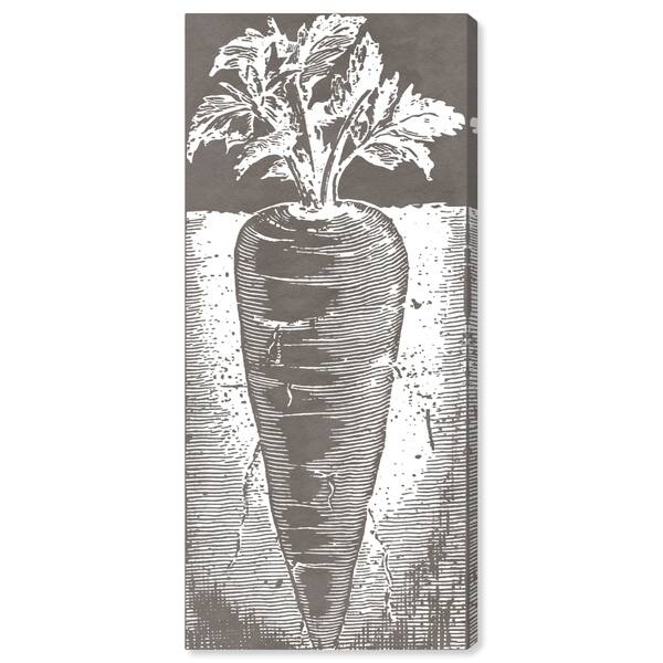 Oliver Gal 'Carrot Woodblock' Food and Cuisine Wall Art Canvas Print ...
