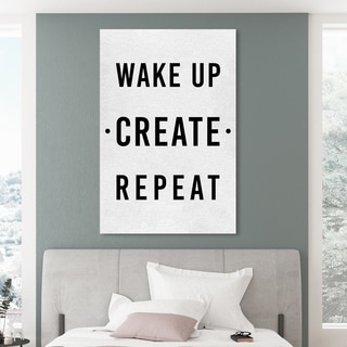 Oliver Gal 'Wake Up Create Repeat' Typography and Quotes Wall Art ...