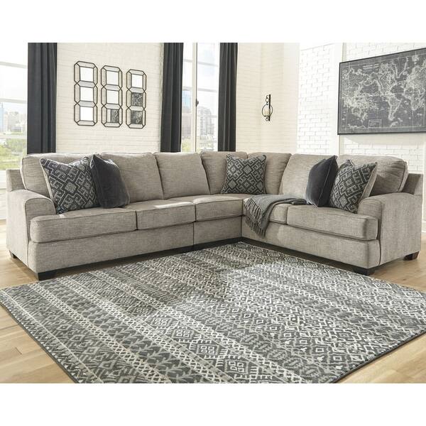 Bovarian 3-Piece Contemporary Stone Sectional - On Sale - Bed Bath ...