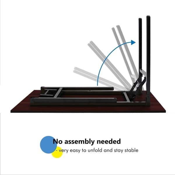 Folding Multi Purpose Desk Fully Assembled Personal Work Station - Dark ...