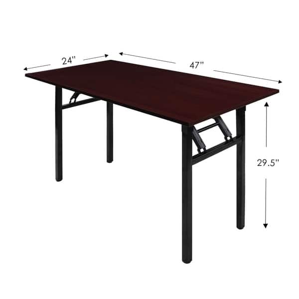 Folding Multi Purpose Desk Fully Assembled Personal Work Station - Dark ...