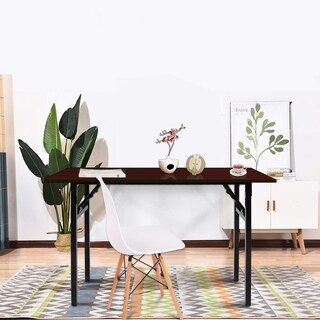 Folding Multi Purpose Desk Fully Assembled Personal Work Station - Dark ...