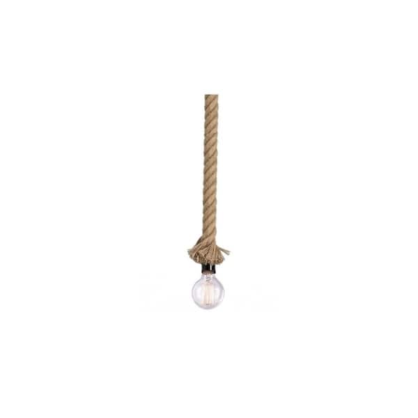 burl 1-Light Rope Bulb Pendant - Bed Bath & Beyond - 28890519