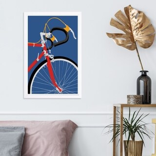 Wynwood Studio 'Fixie in Primary' Transportation Framed Wall Art Print ...
