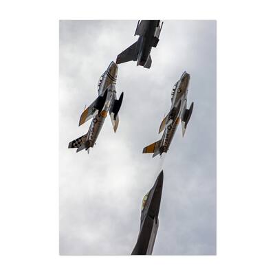 Noir Gallery Jets Flying Formation Aircraft Unframed Art Print/Poster ...