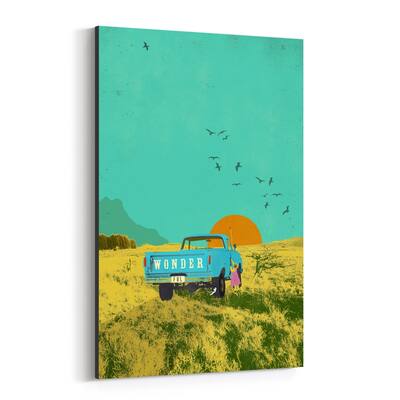 Noir Gallery Ford Truck Vintage Nature Collage Canvas Wall Art Print ...