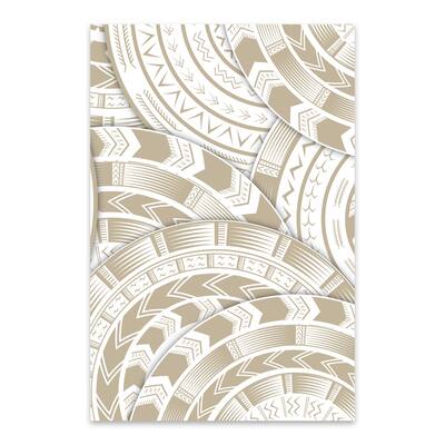 Noir Gallery Samoan Tatau Design Pattern Metal Wall Art Print ...