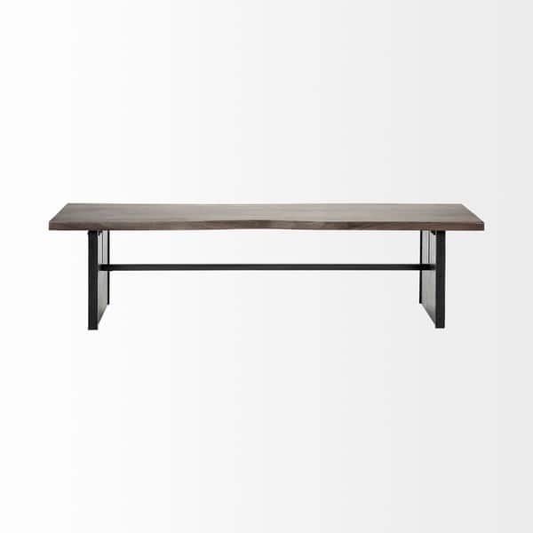 Ledger I Brown Solid Wood w/ Live-Edge Dining Bench - 70"W x 17"D x 18 ...
