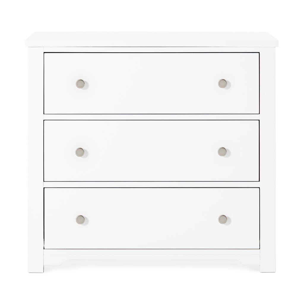 Forever Eclectic Harmony 3-Drawer Dresser with Dressing Kit-Matte White ...