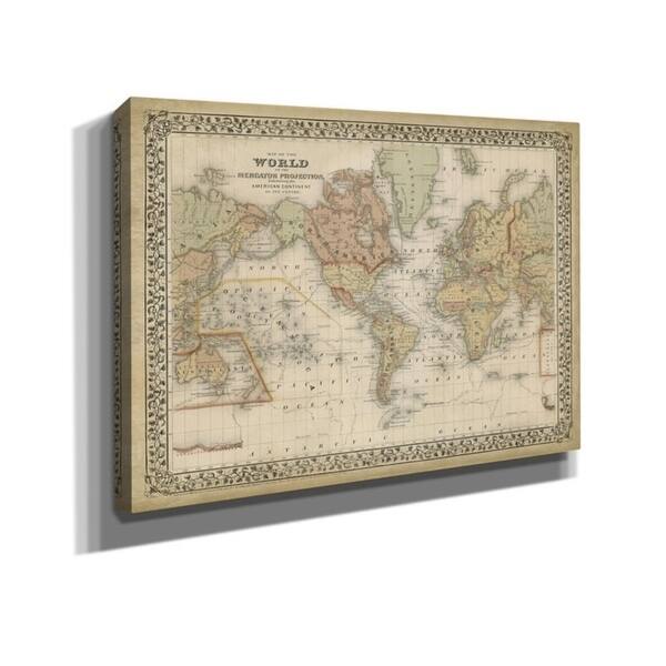 Epic Graffiti 'Mitchell's World Map' by Mitchell Giclee Canvas Wall Art ...