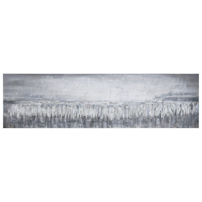 Silver Dust Textured Metallic Hand Painted Canvas Wall Art - Overstock ...