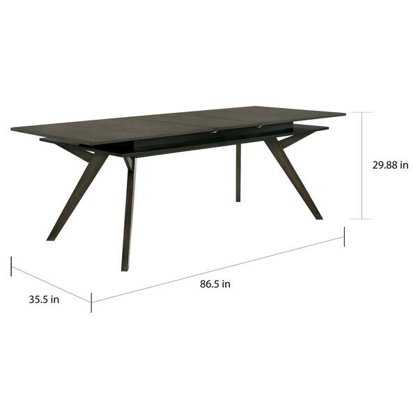 Furniture of America Sahavaara Grey 86-inch Expandable Dining Table ...