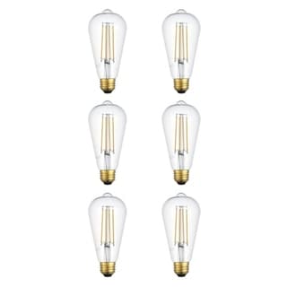 LED 3000K filament 6 watts 600 lumens ST18 light bulb - Clear - N/A ...