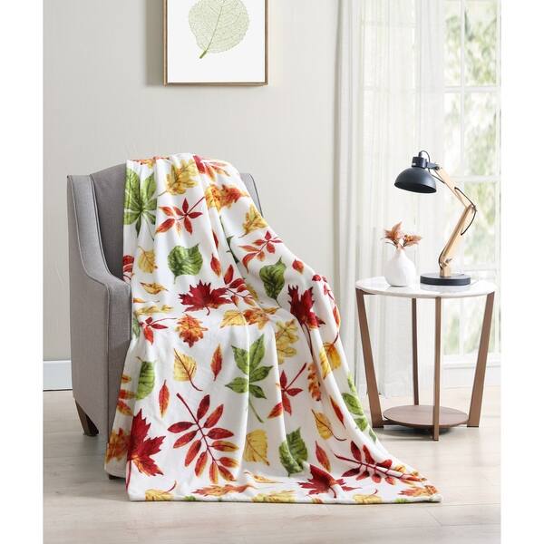 Porch & Den Maverick Fall Leaves Throw Blanket - Bed Bath & Beyond ...