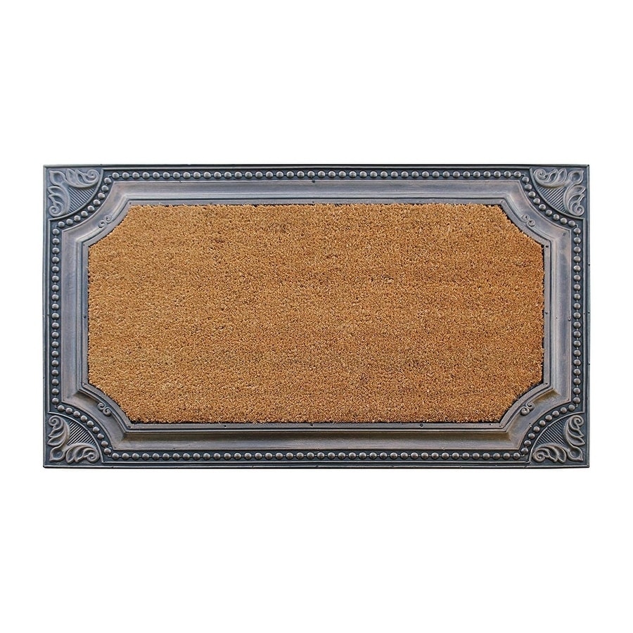 A1HC First Impression Rubber Coir Tray Doormat-Monogrammed (1'6 x 2'6 ...