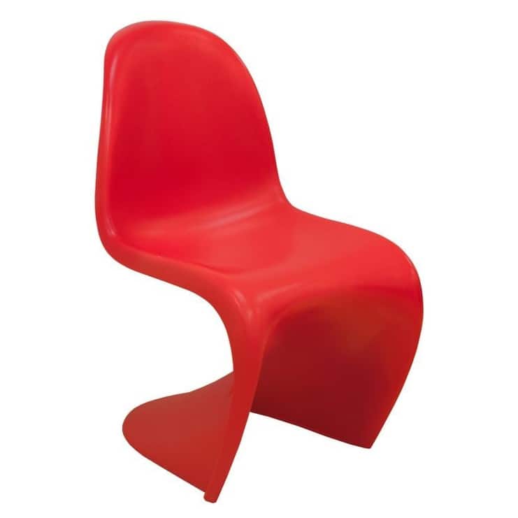 Hena Modern S Shape Matt Finish Replica Panton Chair (Set of 4 ...