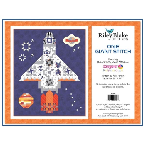 DIY Cotton Quilt Kit - NASA - "One Giant Stitch" - Stars & Space - (As ...