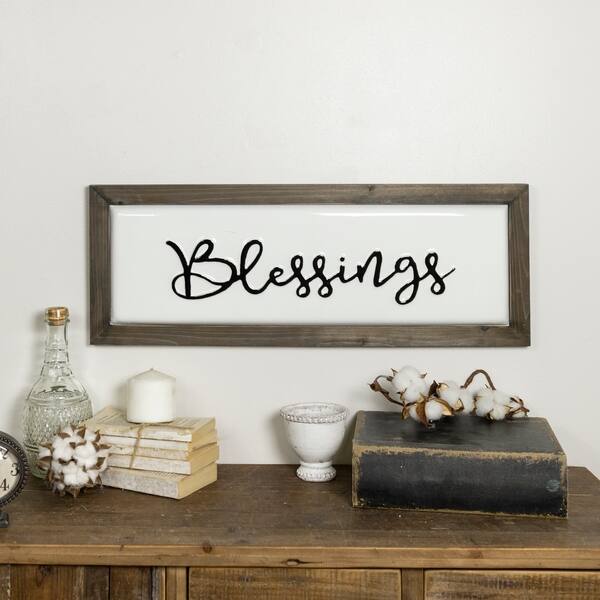 Farmhouse sign "Blessings" - Bed Bath & Beyond - 28996833
