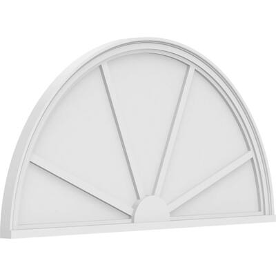 24"W x 12"H x 2"P Half Round 4 Spoke Architectural Grade PVC Pediment ...