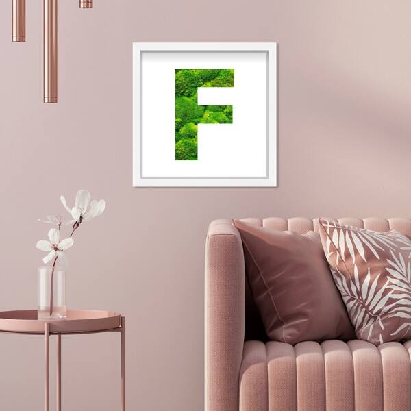Oliver Gal' The Letter F Nature' Alphabet Letters Live Moss Art - Bed ...