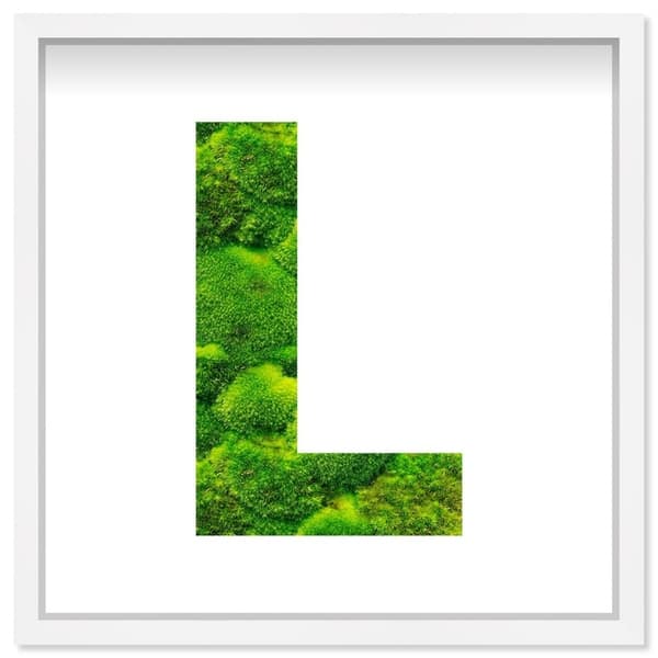 Oliver Gal' The Letter L Nature' Alphabet Letters Live Moss Art - Bed ...