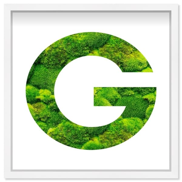 Oliver Gal' The Letter G Nature' Alphabet Letters Live Moss Art - Bed ...
