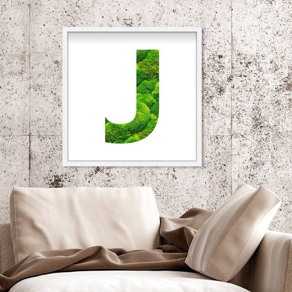 Oliver Gal' The Letter J Nature' Alphabet Letters Live Moss Art - Bed ...