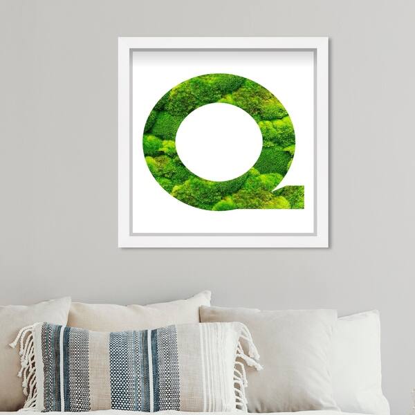 Oliver Gal' The Letter Q Nature' Alphabet Letters Live Moss Art - Bed ...