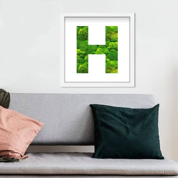 Oliver Gal' The Letter H Nature' Alphabet Letters Live Moss Art - Bed ...