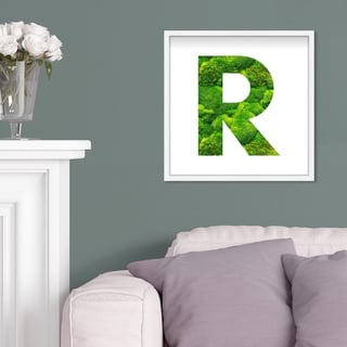 Oliver Gal' The Letter R Nature' Alphabet Letters Live Moss Art - Bed ...