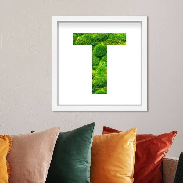 Oliver Gal' The Letter T Nature' Alphabet Letters Live Moss Art - Bed ...