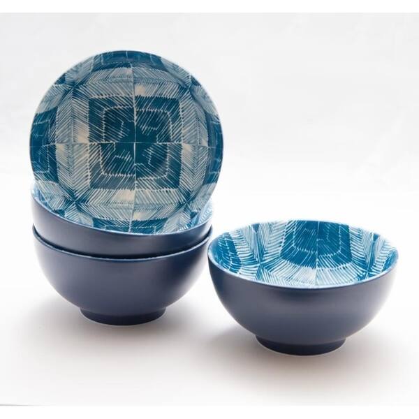 Christopher Knight Collection Horizon Blue Cereal Bowls Set of 4 - Bed ...