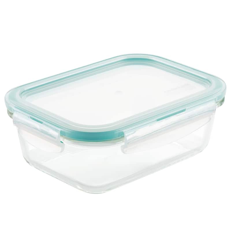 Lock and Lock Purely Better Glass Rectangular Food Storage, 21oz ...