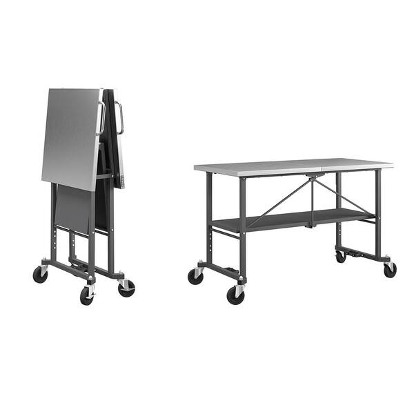 COSCO Smart Fold Stainless Steel Folding Workbench - Bed Bath & Beyond ...