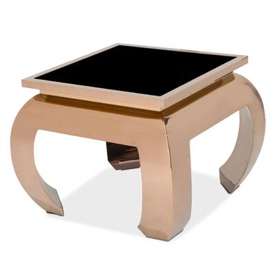 Pietro Rose Gold End Table - Overstock - 29044005