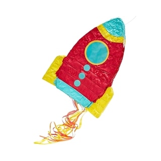 Small Rocket Ship Pinata, Kids Space Themed Birthday Party, 16.5 x 12.5 ...