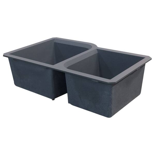 Transolid Radius Granite 31-in Undermount Kitchen Sink Kit with Grids ...