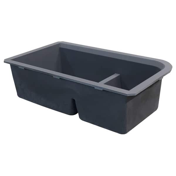 Transolid Radius Granite 31-in Undermount Kitchen Sink Kit with Grids ...