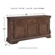Signature Design by Ashley Charmond Brown Woodgrain Dining Buffet - Bed ...