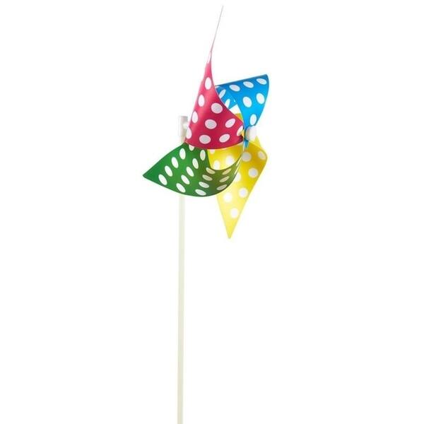 Juvale 24-Pack Polka Dot Pinwheels Kids Toy Outdoor Garden Party Yard ...